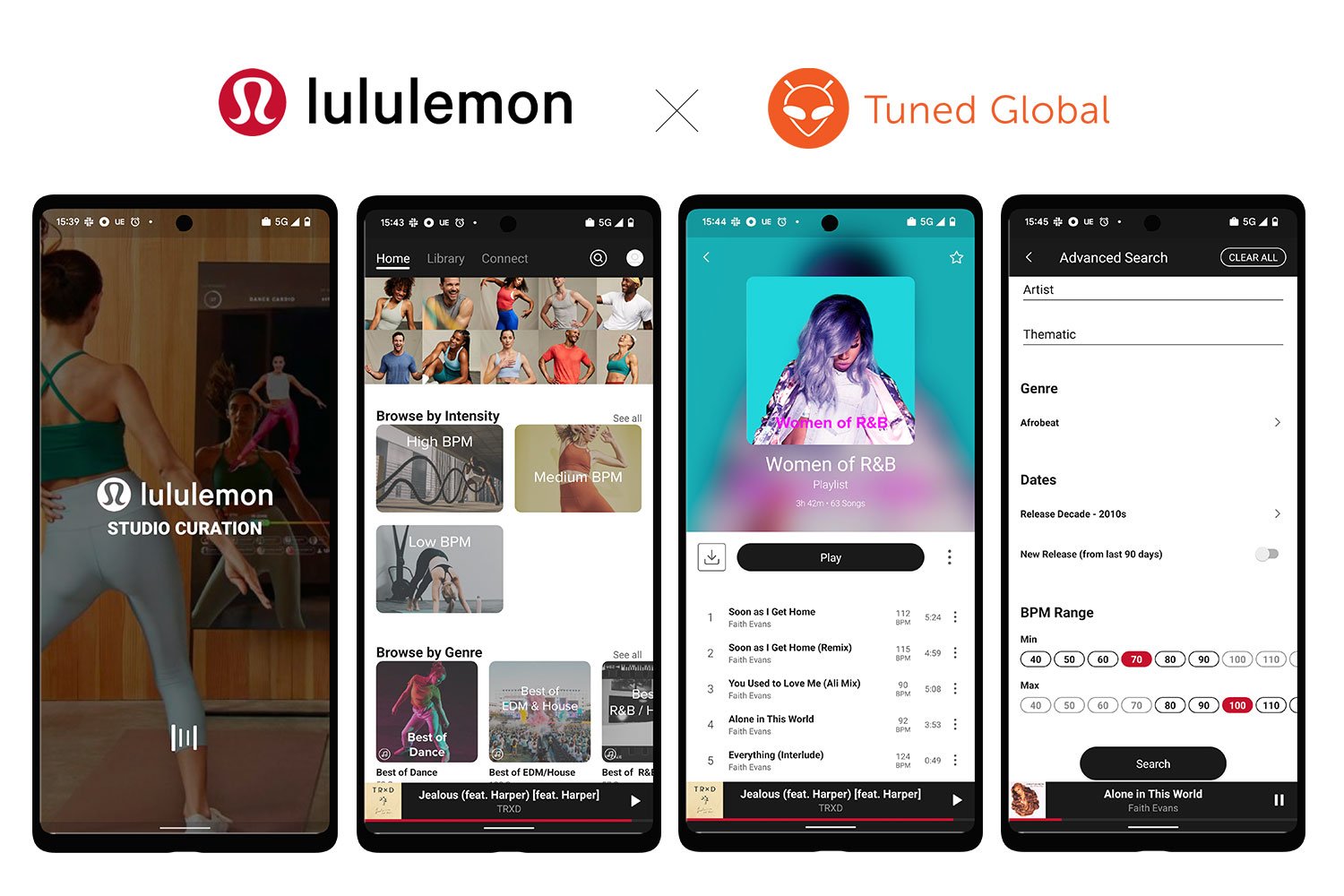Lululemon Studio chose Tuned Global to add music to Mirror's online fitness workouts